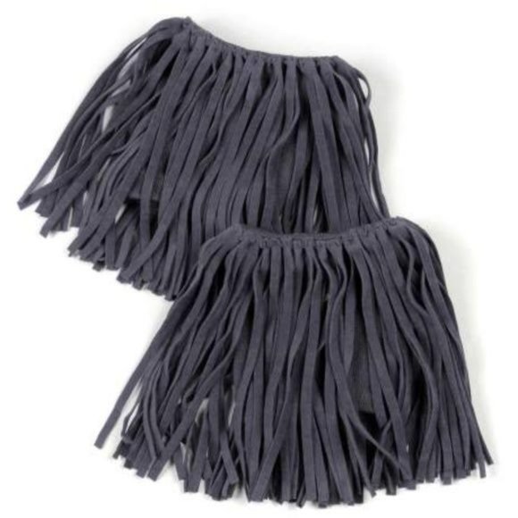 Very Moda | Accessories | Boho Hippie Charcoal Gray Faux Suede Fringe ...